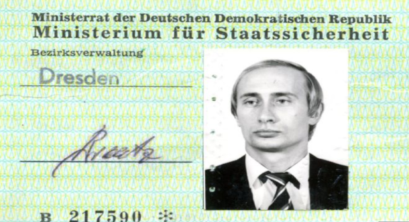 Vladimir Putin Spy Photograph Stasi Id Card Found 9pickle