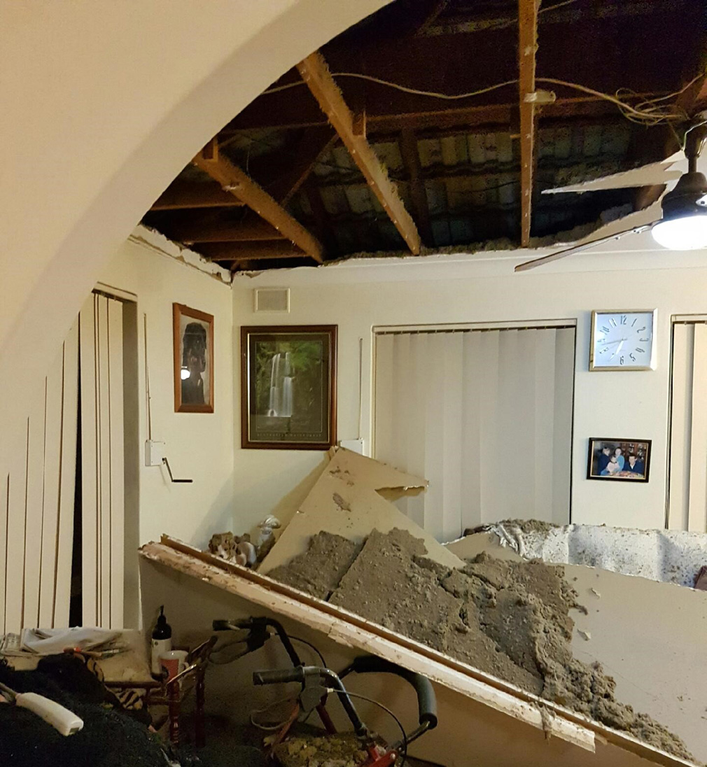 Water Damaged Ceiling Collapse | Shelly Lighting