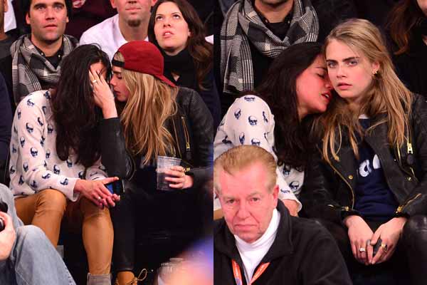 Cara Delevingne and Michelle Rodriguez enjoy PDA at basketball game ...