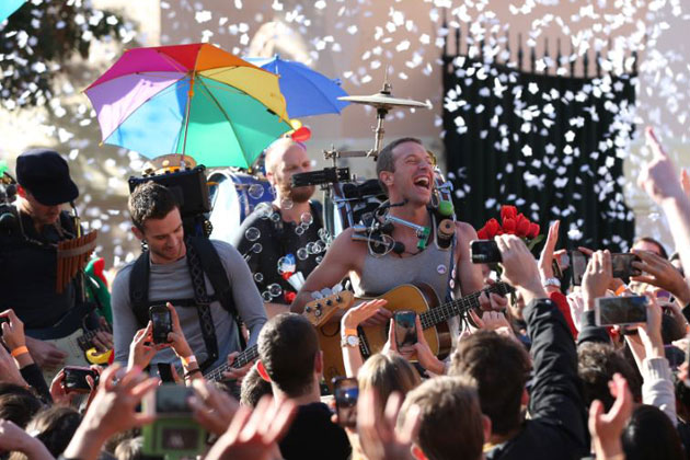 WATCH: A suburb full of stars! Coldplay takes over Newtown to film new ...