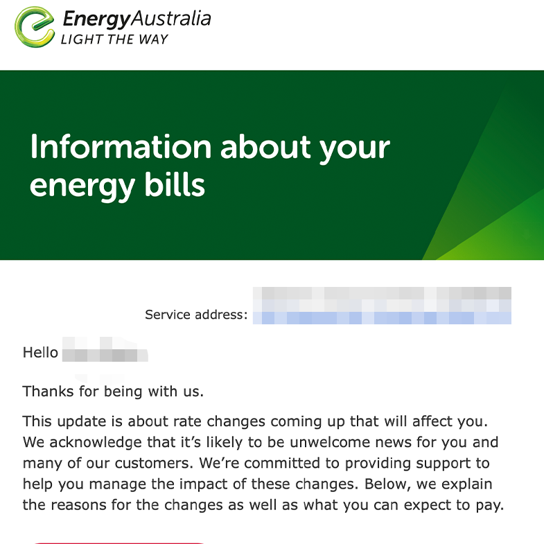 'Likely to be unwelcome': Energy company breaks bad news to Aussies ...