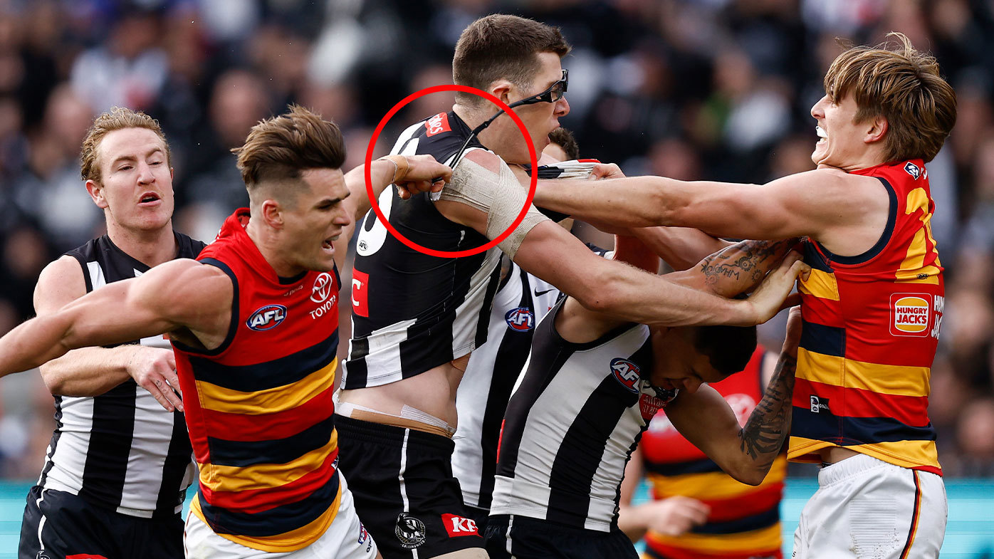 Afl News 2023 Ben Keays In Hot Water Over Taking Mason Cox Goggles In Fight Collingwood