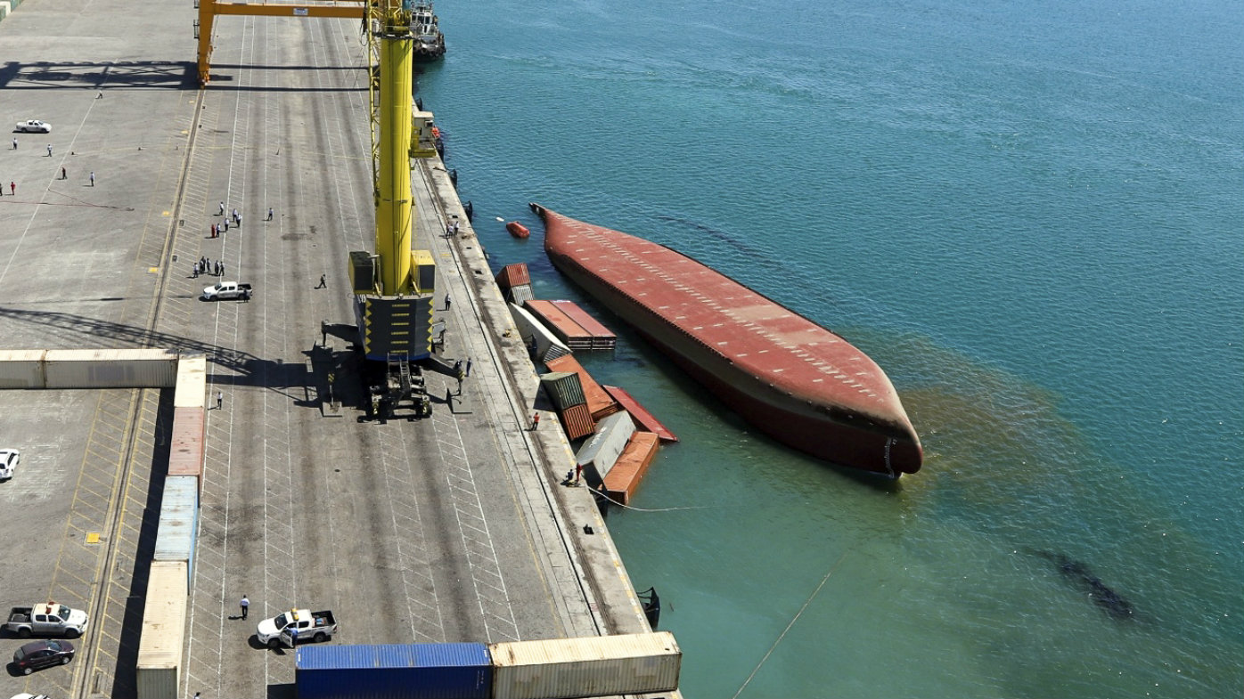 News Middle East: Cargo ship in Iran capsizes after 'careless' loading