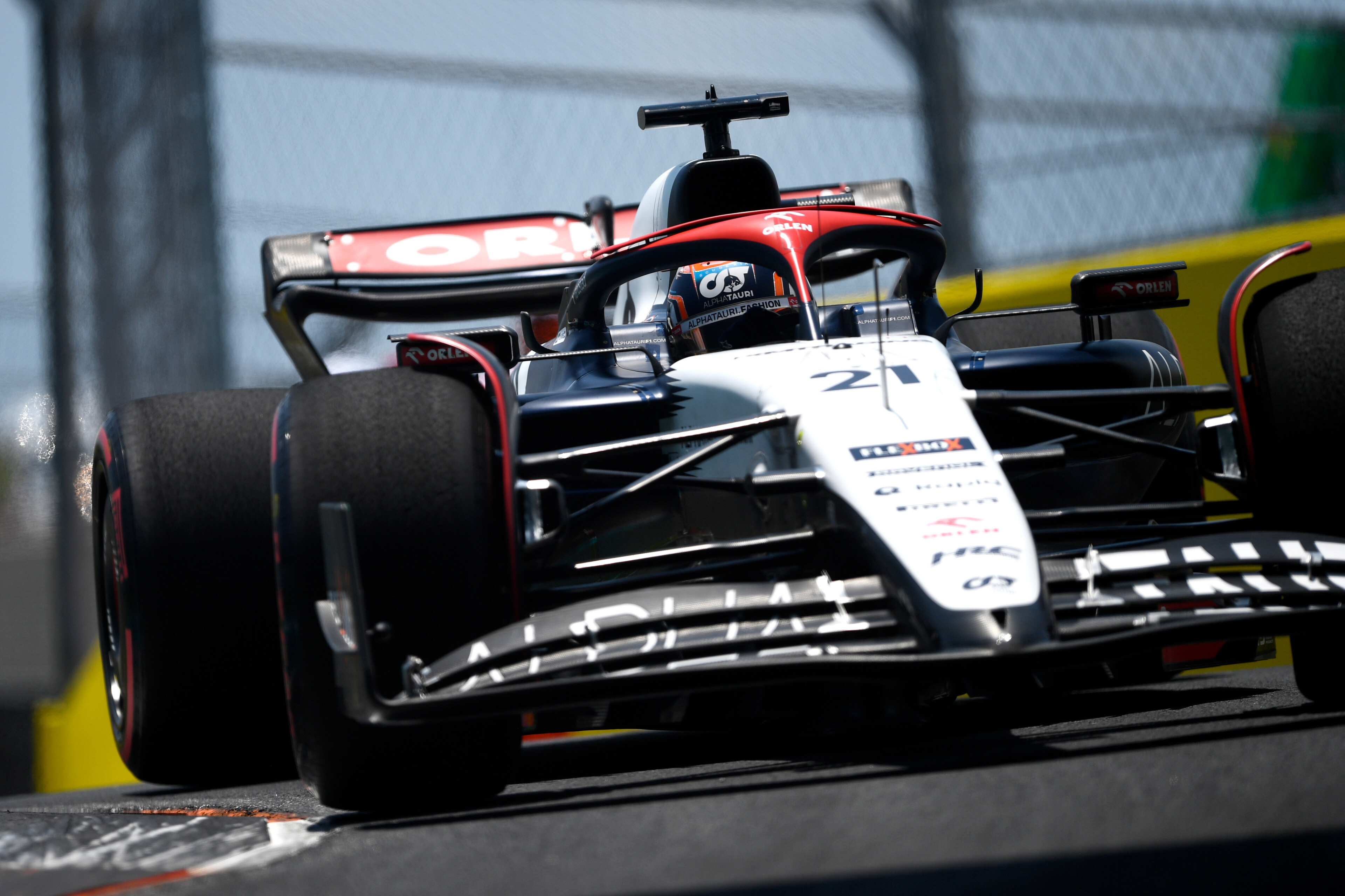 Nyck de Vries of the Netherlands driving the Scuderia AlphaTauri AT04 ...